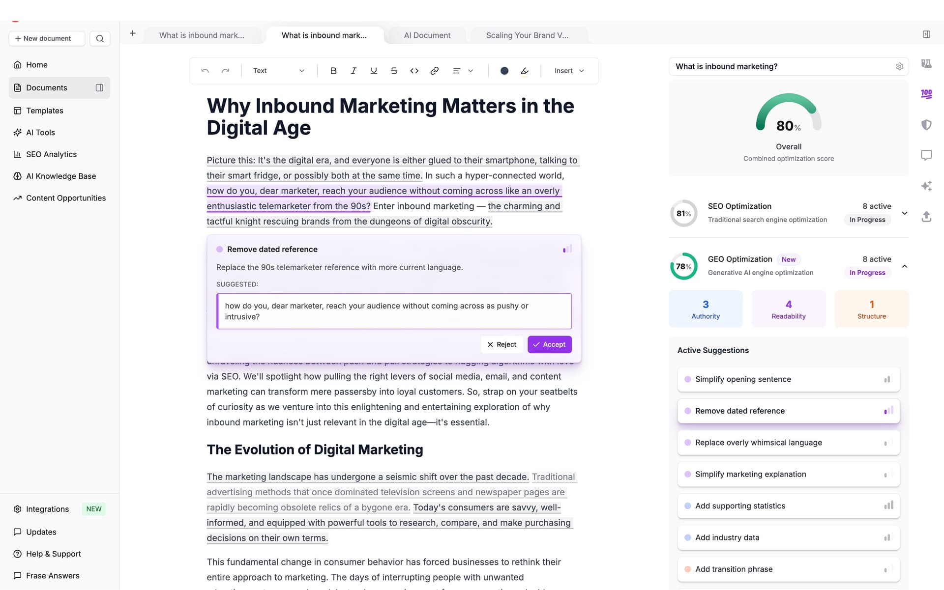 Rank on Google & AI Search 10x Faster with SEO + GEO | Frase.io